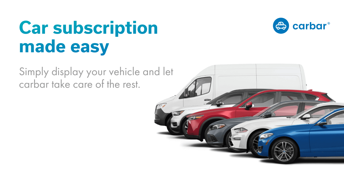 Car Subscription for Dealers - carbar.com.au | carbar Australia